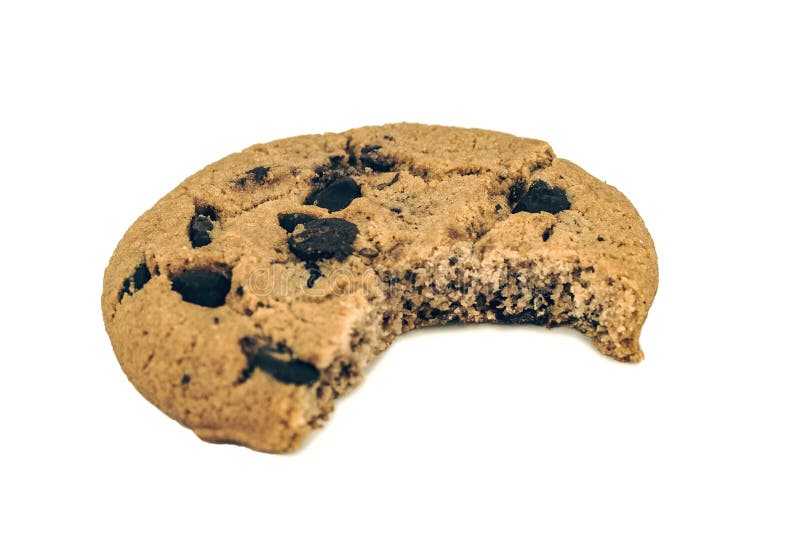 Biten American Oatmeal Cookies, Isolated Stock Image - Image of biten ...