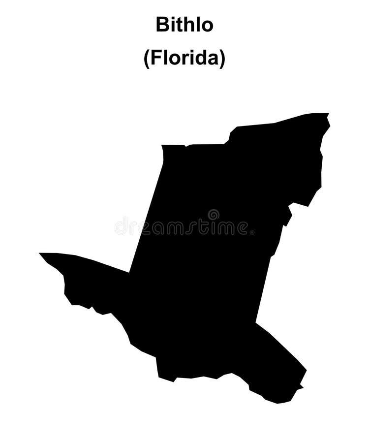 Bithlo outline map stock vector. Illustration of contour - 357248800