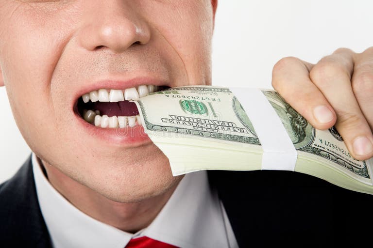 Biting money stock photo. Image of close, currency, conceptual - 6748818