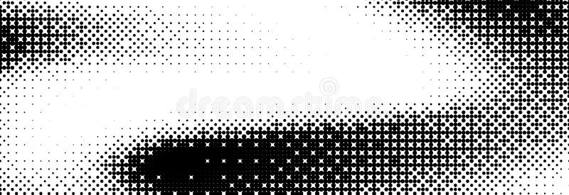Bitmap Grunge Gradient Texture. Black and White Pixelated Dither Wave ...