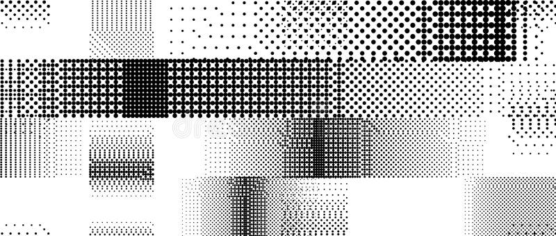 Bitmap Grunge Striped Pattern. Glitched Pixelated Halftone Texture ...