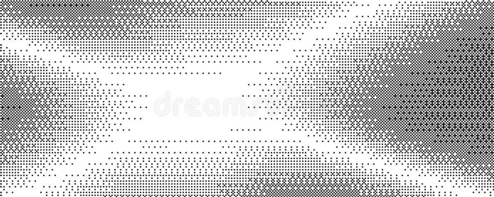 Bitmap Pattern with Pixel Texture. Dotted Gradient. Retro Vector Gradation of Computer Game Bg ...
