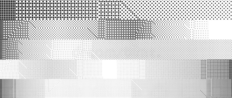 Bitmap Pixelated Striped Pattern. Black and White Halftone Grunge ...