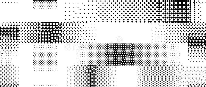 Bitmap Pixelated Striped Pattern. Glitched Halftone Grunge Texture ...