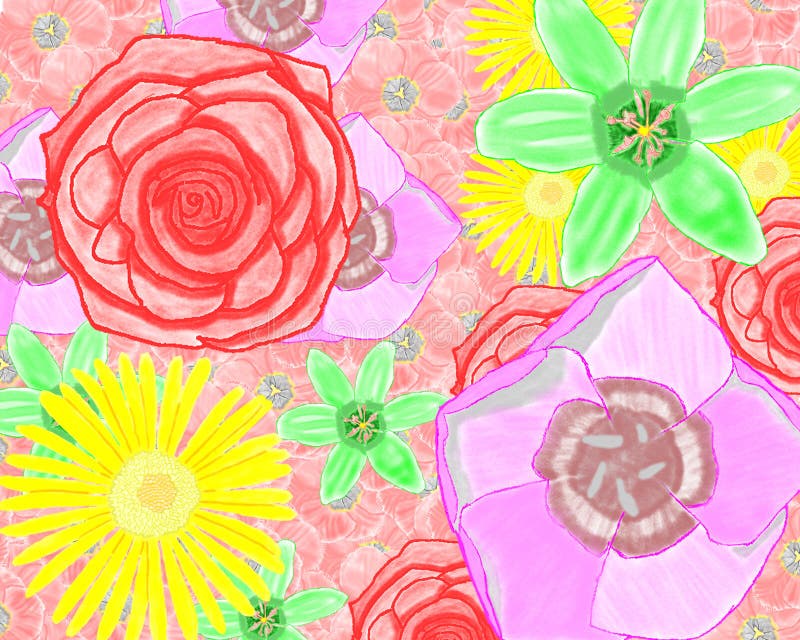 Bitmap Flowers Stock Illustrations – 332 Bitmap Flowers Stock ...