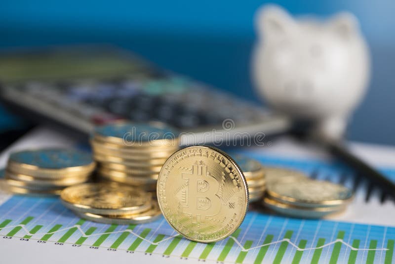 Bitmoney E Novo Conceito De Moeda Virtual Imagem de Stock - Imagem de ...