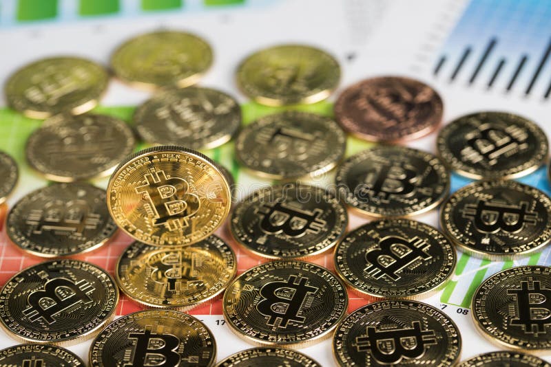 Bitmoney E Novo Conceito De Moeda Virtual Imagem de Stock - Imagem de ...