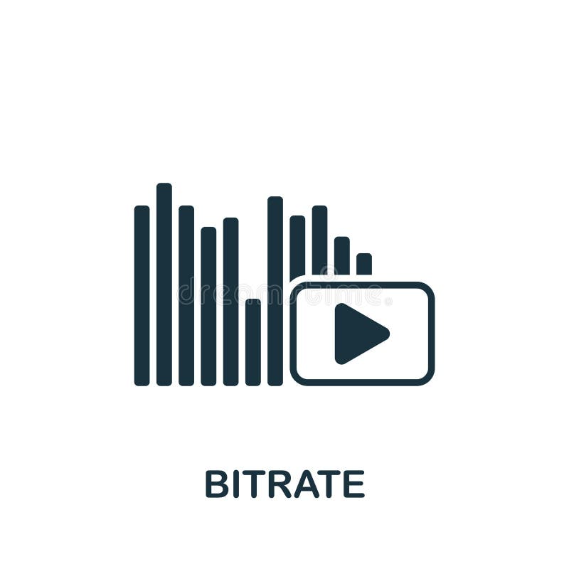 Bitrate Icon. Monochrome Simple Streaming Icon for Templates, Web ...