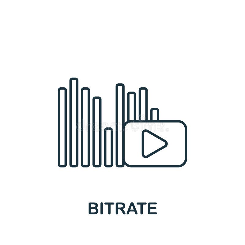 Bitrate Icon. Line Simple Streaming Icon for Templates, Web Design and ...