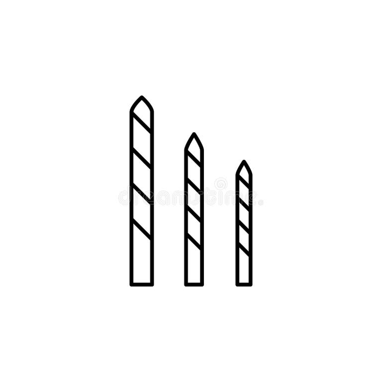 Bits, Carbide, Drill Icon. Simple Thin Line, Outline Vector of ...