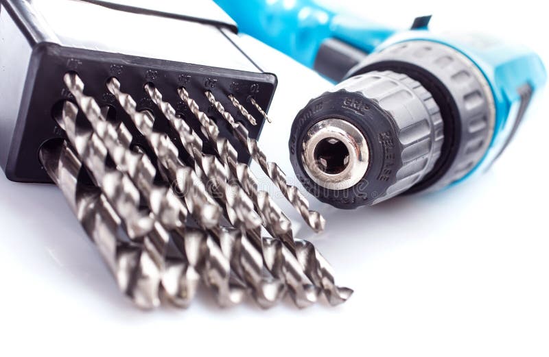 Bits collection with drill stock photo. Image of bore - 53096026