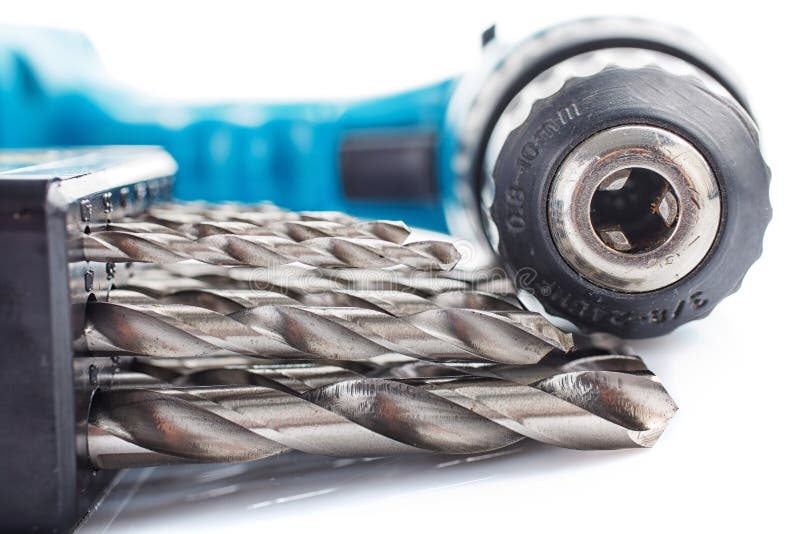 Bits collection with drill stock photo. Image of drilling - 61851348