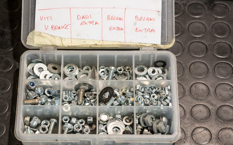 Bits and Pieces, Small Part in a Bicycle Workshop Stock Image - Image ...