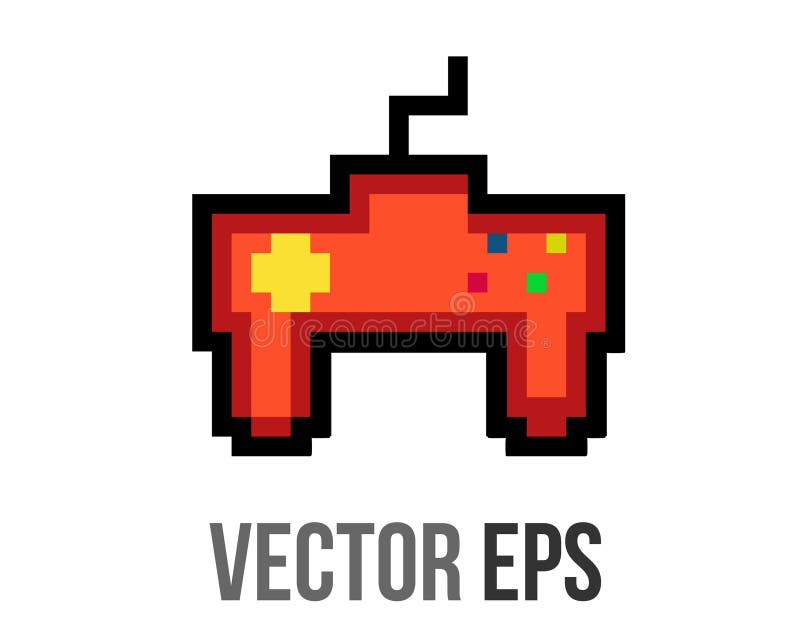 Pixel Art Red Game Joypad Controller Icon Stock Illustrations – 4 Pixel ...