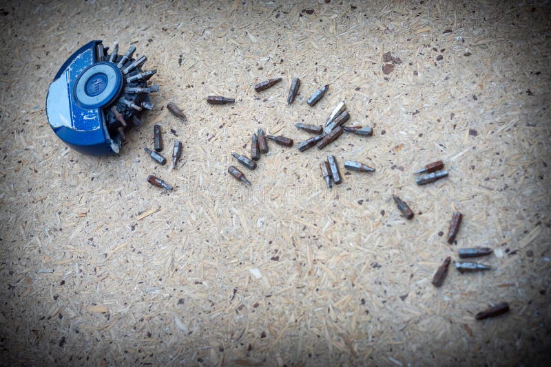 Bits for the Screwdriver, Rusty Stock Image - Image of closeup ...