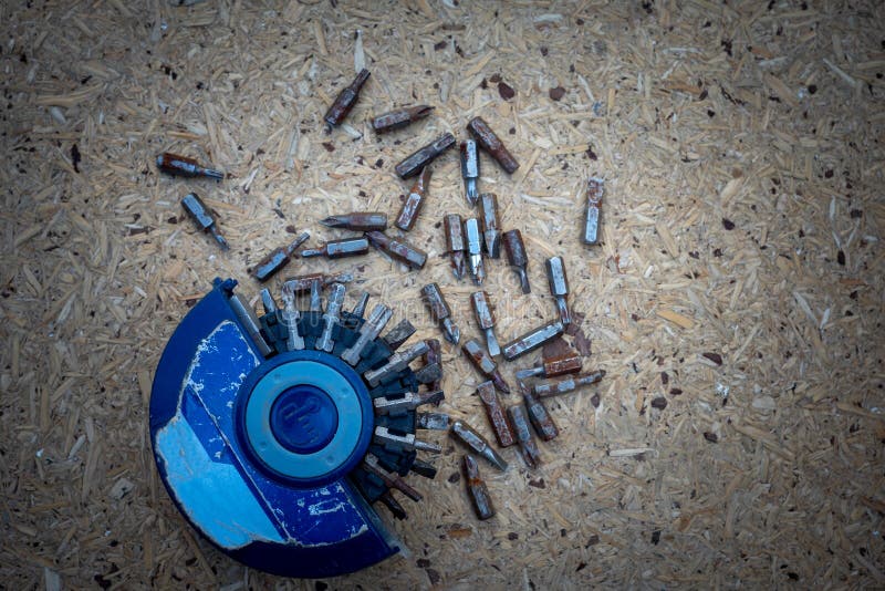 Bits for the Screwdriver, Rusty Stock Photo - Image of mechanic ...