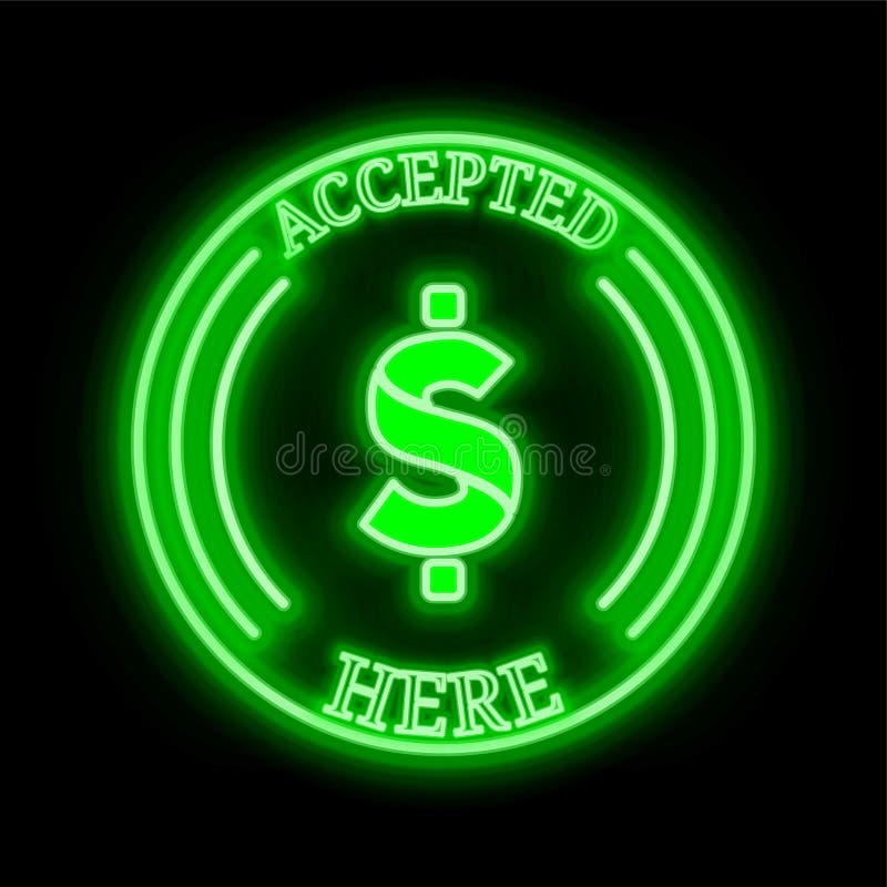 Bitsum BSM Accepted Here Sign Stock Vector - Illustration of isolated, infographic: 114747977