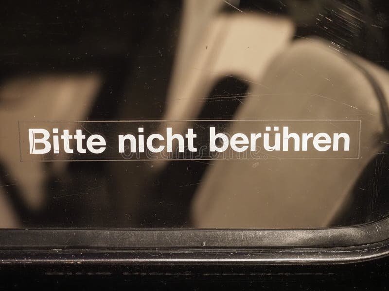Bitte Nicht Beruehren (translation: Please Do Not Touch) Label Stock ...