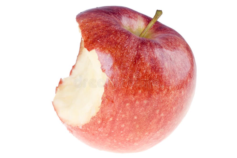 Bitten apple stock photo. Image of core, food, skin, bitten - 23134388