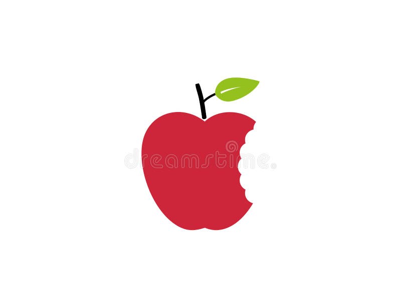 Bitten Apple, Fruit Icon. Vector Illustration. Stock Vector ...