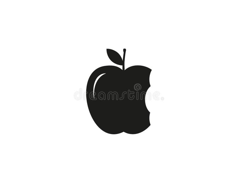 Bitten Apple, Fruit Icon. Vector Illustration. Stock Vector ...
