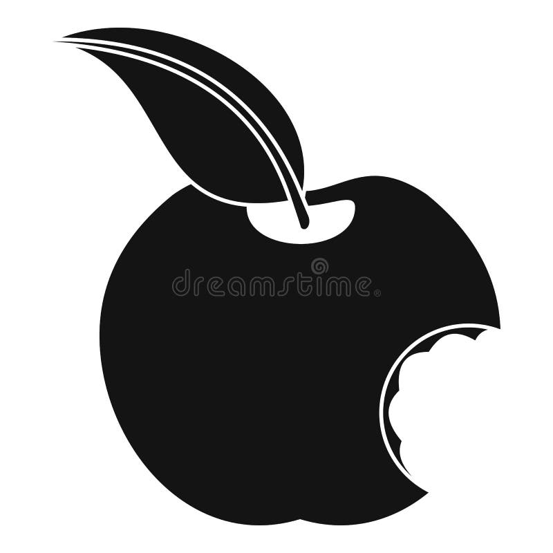 Bitten Apple Icon, Outline Style Stock Vector - Illustration of line ...