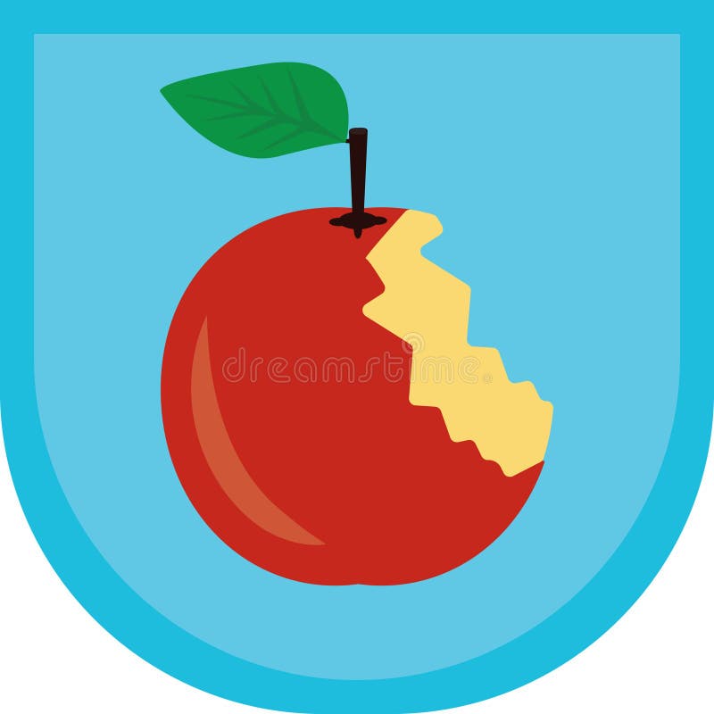 Bitten Apple. Vector Illustration Decorative Design Stock Vector ...