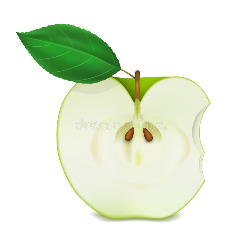 Half Bitten Apple Stock Illustrations – 253 Half Bitten Apple Stock ...