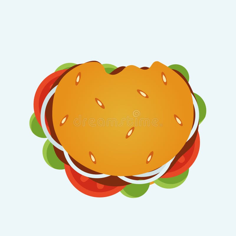 Bitten Burger Stock Illustrations – 245 Bitten Burger Stock ...