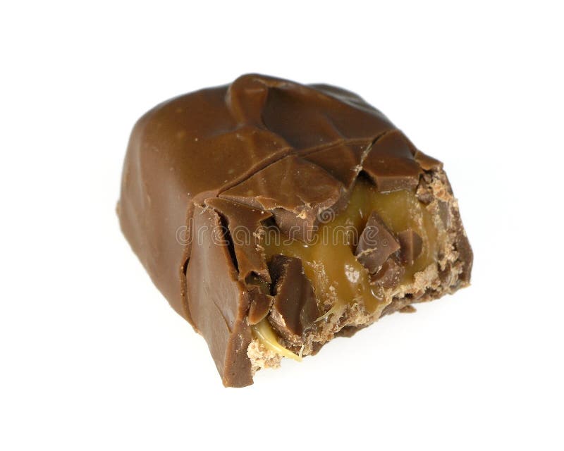 Bitten Chocolate stock image. Image of tasty, caramel, candy - 318375