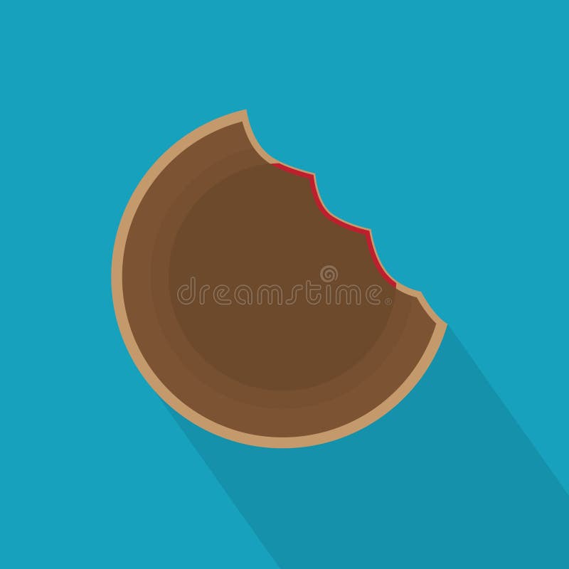 Bitten Chocolate Cake with Jelly Stock Vector - Illustration of cupcake ...