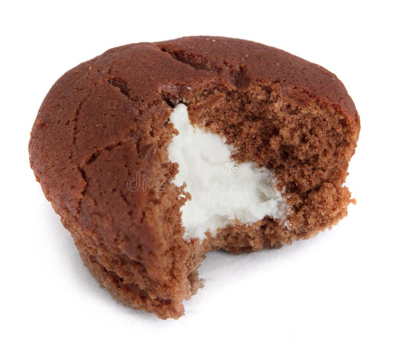 Bitten cupcake on white stock photo. Image of eating - 23780314
