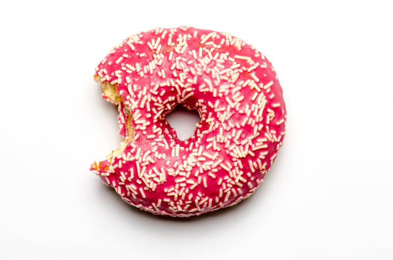Bitten-into donut doughnut stock image. Image of fried - 184764063