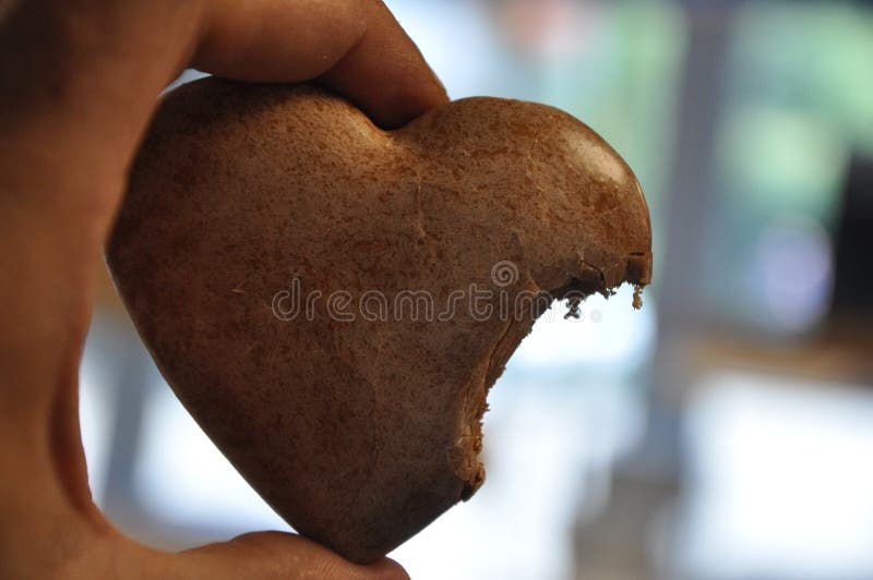 With Bitten Heart in My Hand Stock Image - Image of little, descending ...