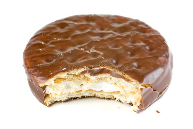 Bitten jaffa cake stock image. Image of sweet, single - 19410783