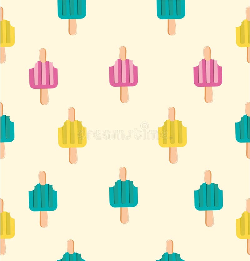 Bitten Off Ice Cream Pattern Stock Vector - Illustration of logo ...