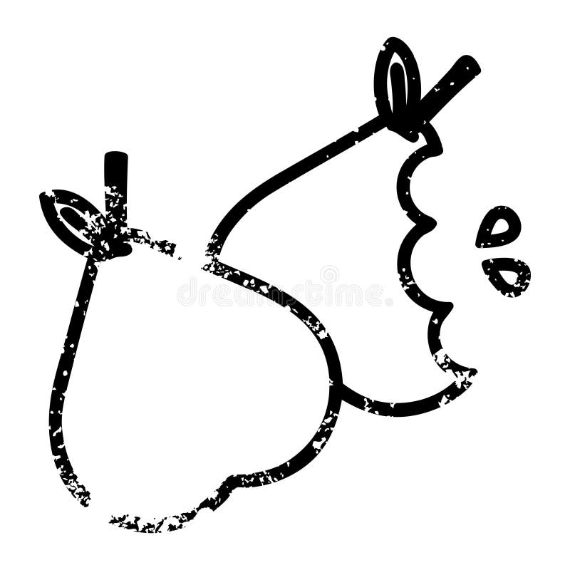 Bitten pears icon symbol stock vector. Illustration of fruit - 150398618