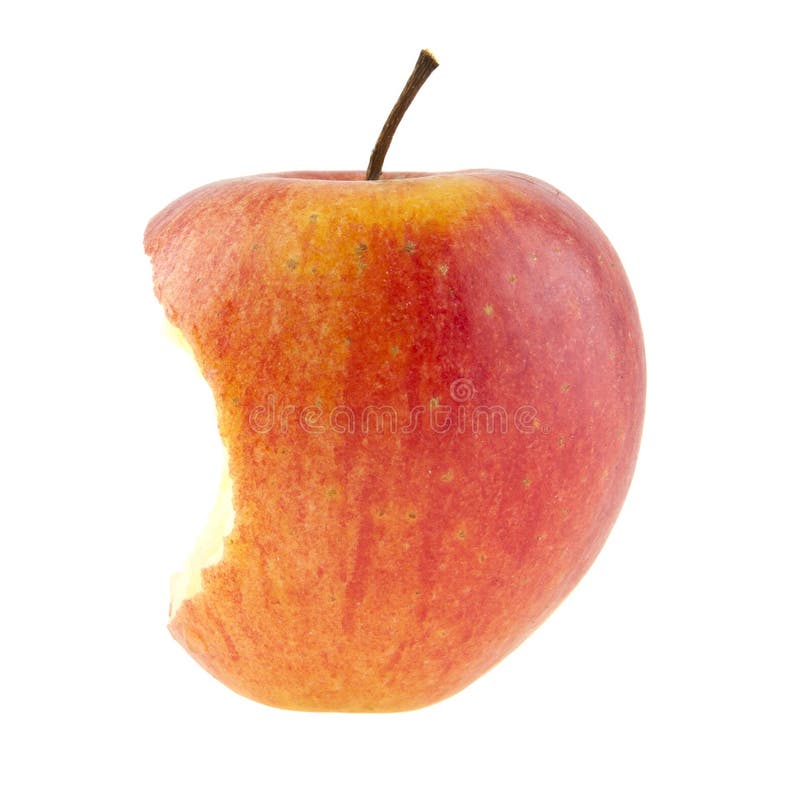 Bitten red apple stock image. Image of isolation, market - 13109731