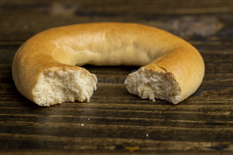 Bitten Round Lamb on the Table Stock Photo - Image of bitten, bakery ...