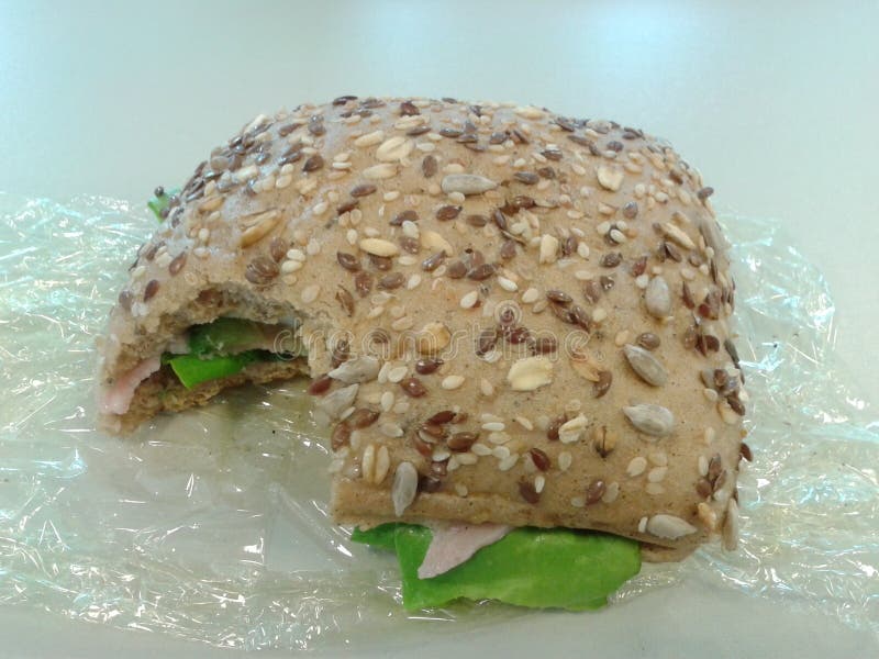 Bitten sandwich stock image. Image of sandwich, fresh - 44147225