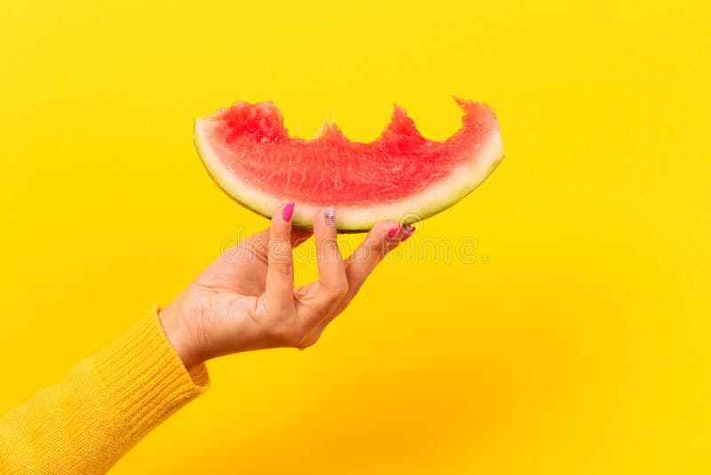 Bitten watermelon stock image. Image of pulpy, juicy - 26481857
