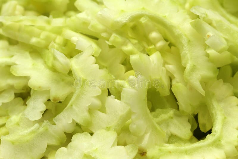 Bitter Gourd Cut into Pieces in Plate Macro Stock Image - Image of ...