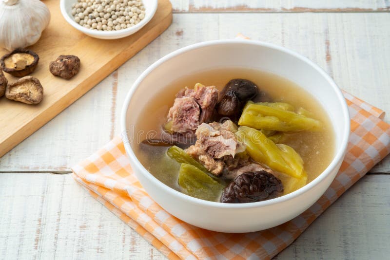 Bitter Gourd with Pork Spare Rib Soup Stock Photo - Image of style ...