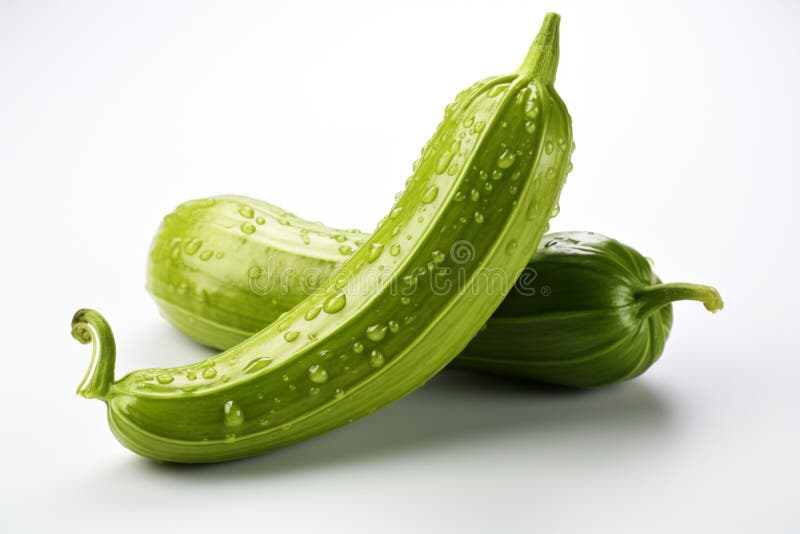 Ivy Gourd on White Background Stock Illustration - Illustration of ...