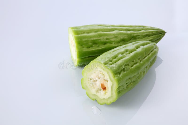 Fresh Bitter Guard On White Stock Image - Image of vegetarian, guard ...