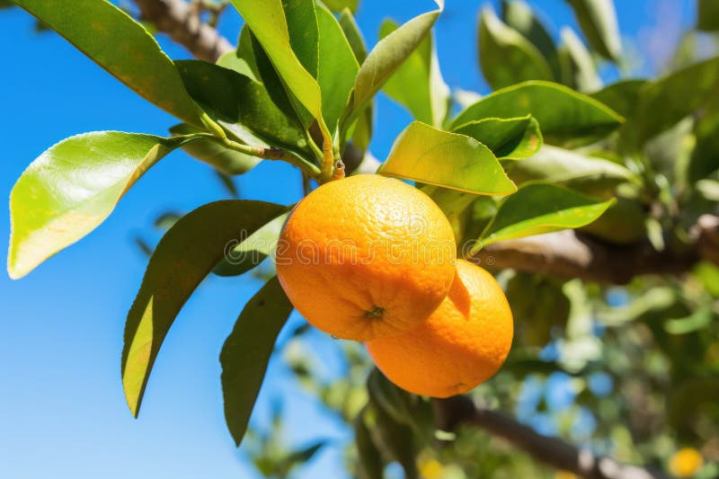 Bitter Orange Fruit on a Tree Branch Stock Image - Image of citrus ...