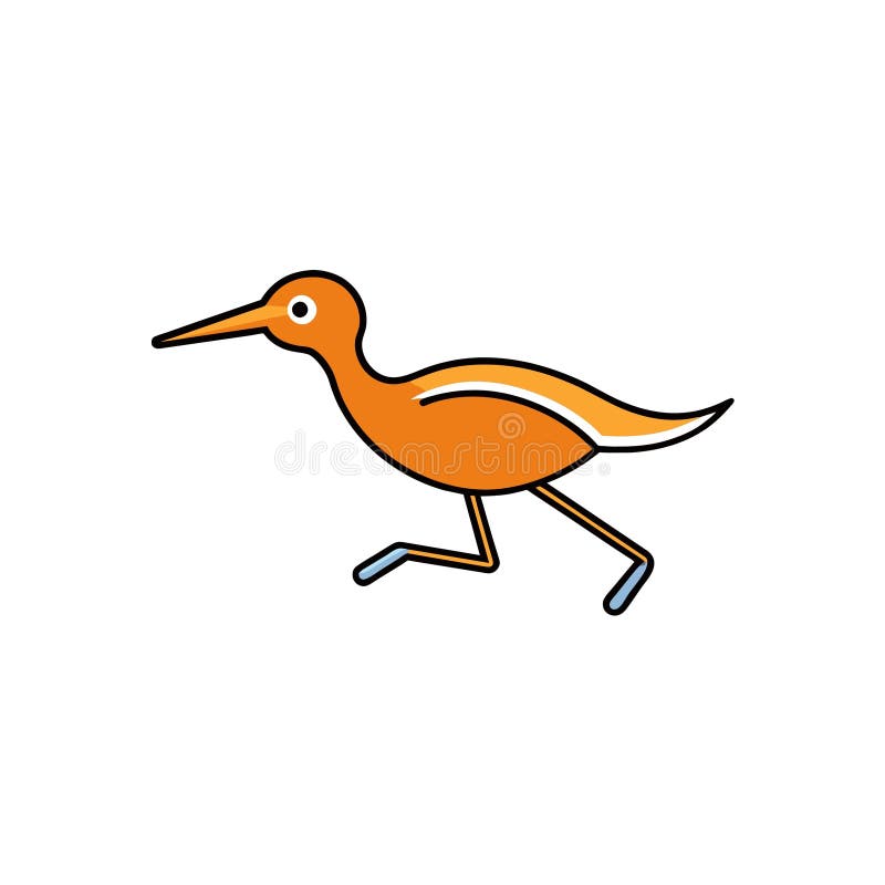Bittern Bird Runs Icon Vector Illustration Stock Vector - Illustration ...