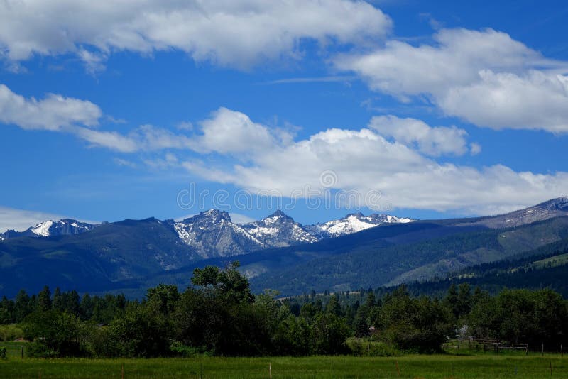 Bitterroot Mountain Valley - Montana Stock Image - Image of outdoors ...
