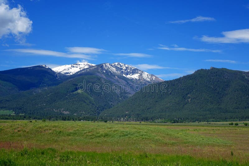 Bitterroot Mountain Valley - Montana Stock Photo - Image of travel ...