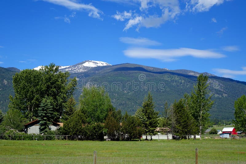 Bitterroot Mountain Valley - Montana Stock Image - Image of outdoors ...